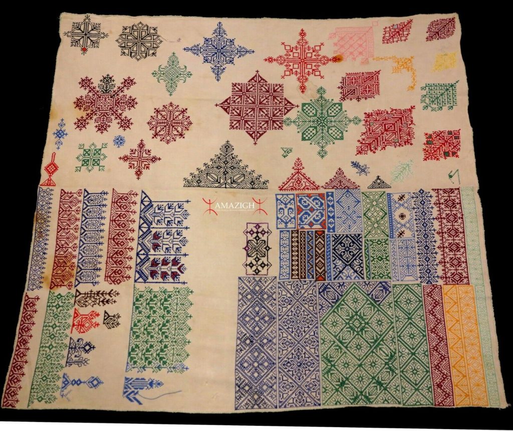 Old Berber Fabric With Embroidery Modules - Fez, Morocco - Amazigh ...