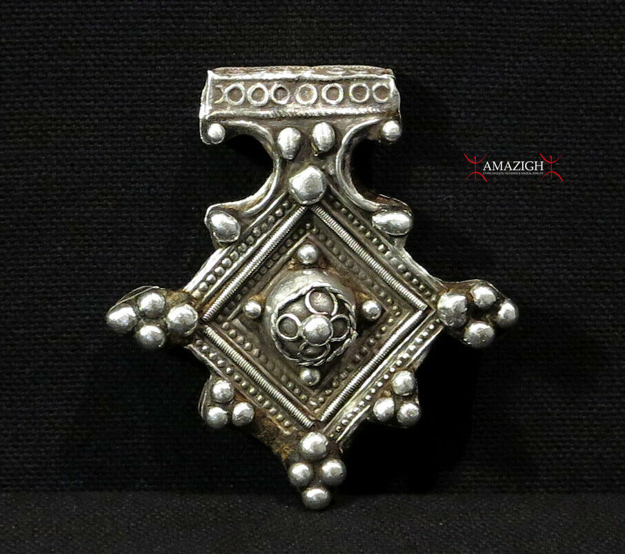 Antique Fine Berber Cross - BOGHDAD - South Morocco - Amazigh Ethnic ...